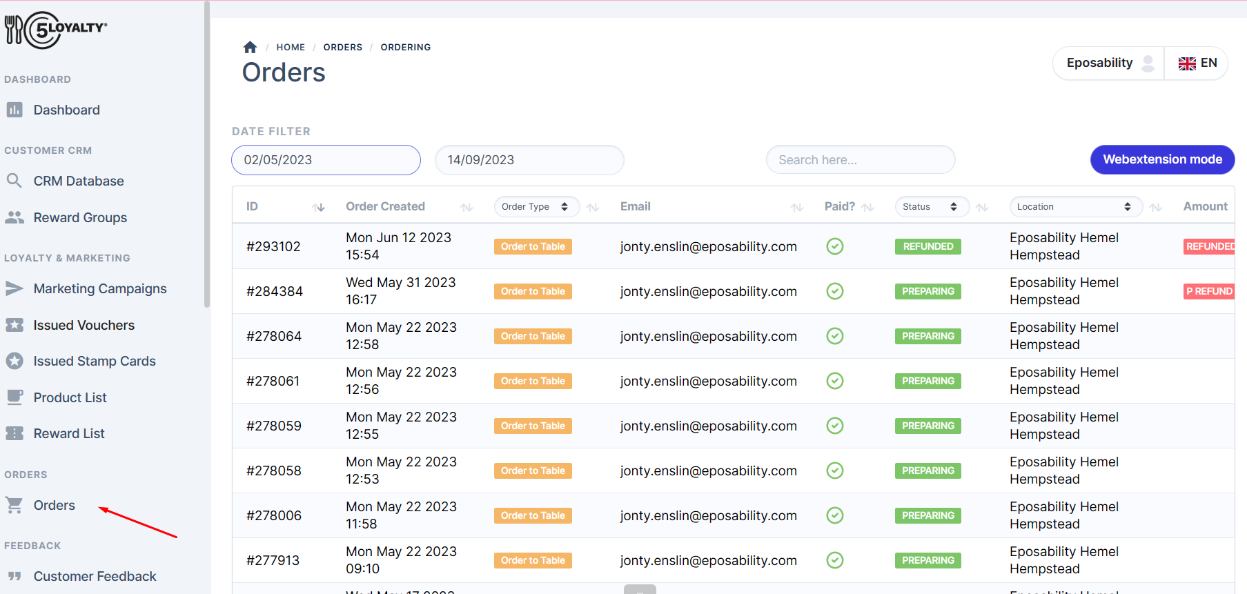 How to process a Refund using the Admin Panel – Eposability