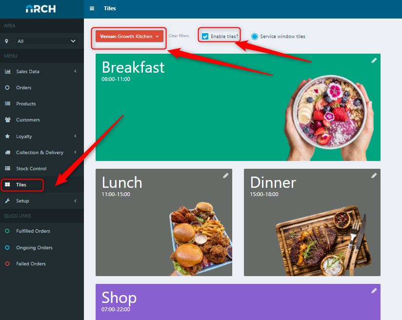 Configuring Tiles in the Arch New UI – Eposability