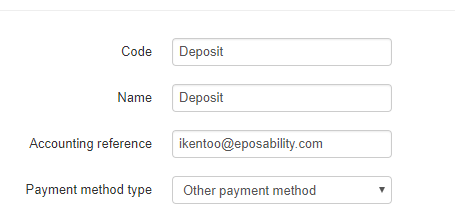 Deposit Setup – Eposability
