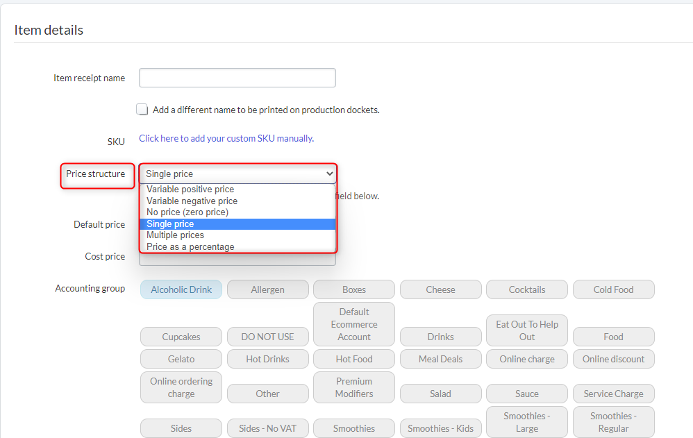 Mutiple prices on items and how it works – Eposability